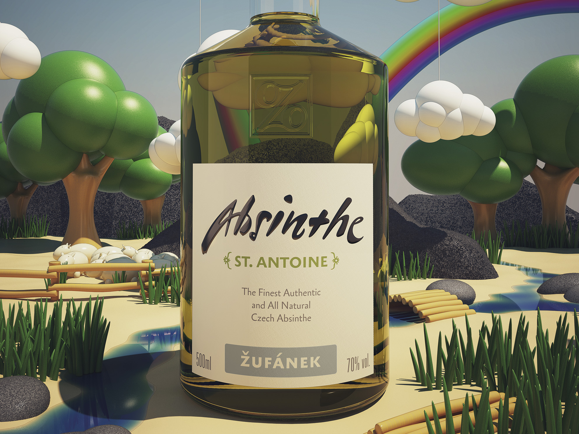 Absinthe St. Antoine, pravý absinth destilovaný z bylin