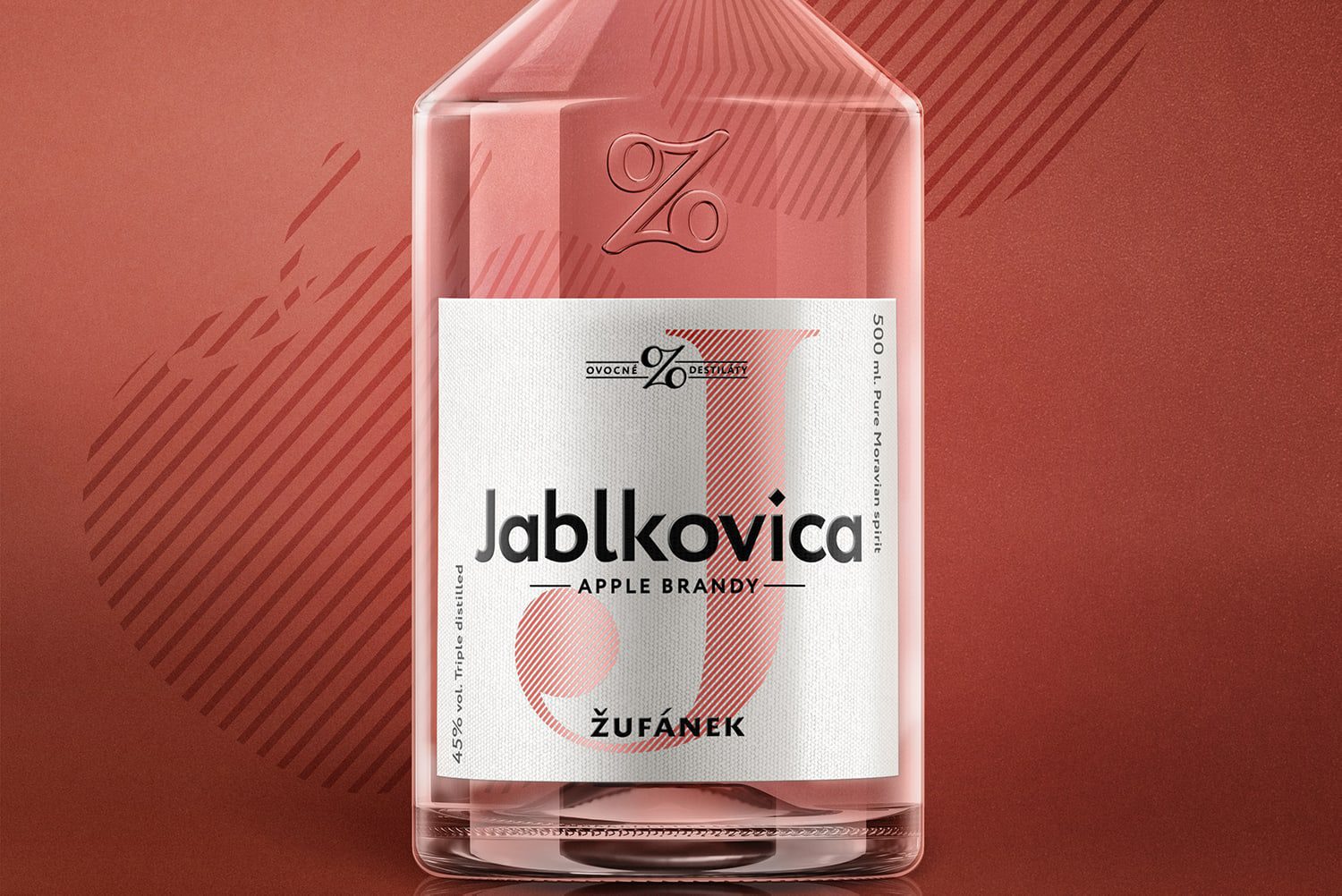 Jablkovice Žufánek, jemný ovocný destilát z českých jablek červených odrůd